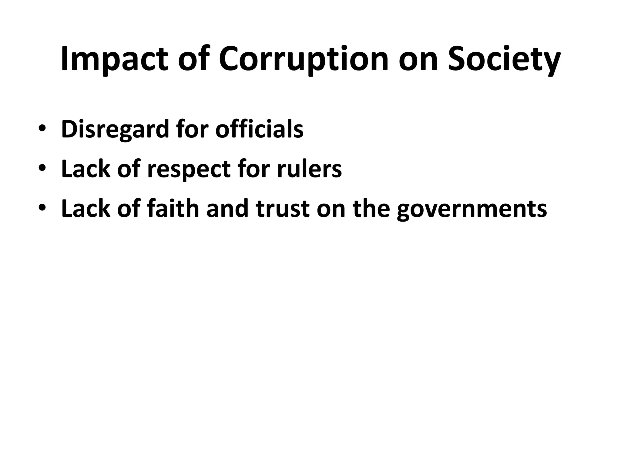 Impact of Corruption on Society & Economy | PPTX
