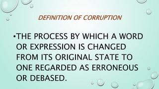 Corruption | PPTX
