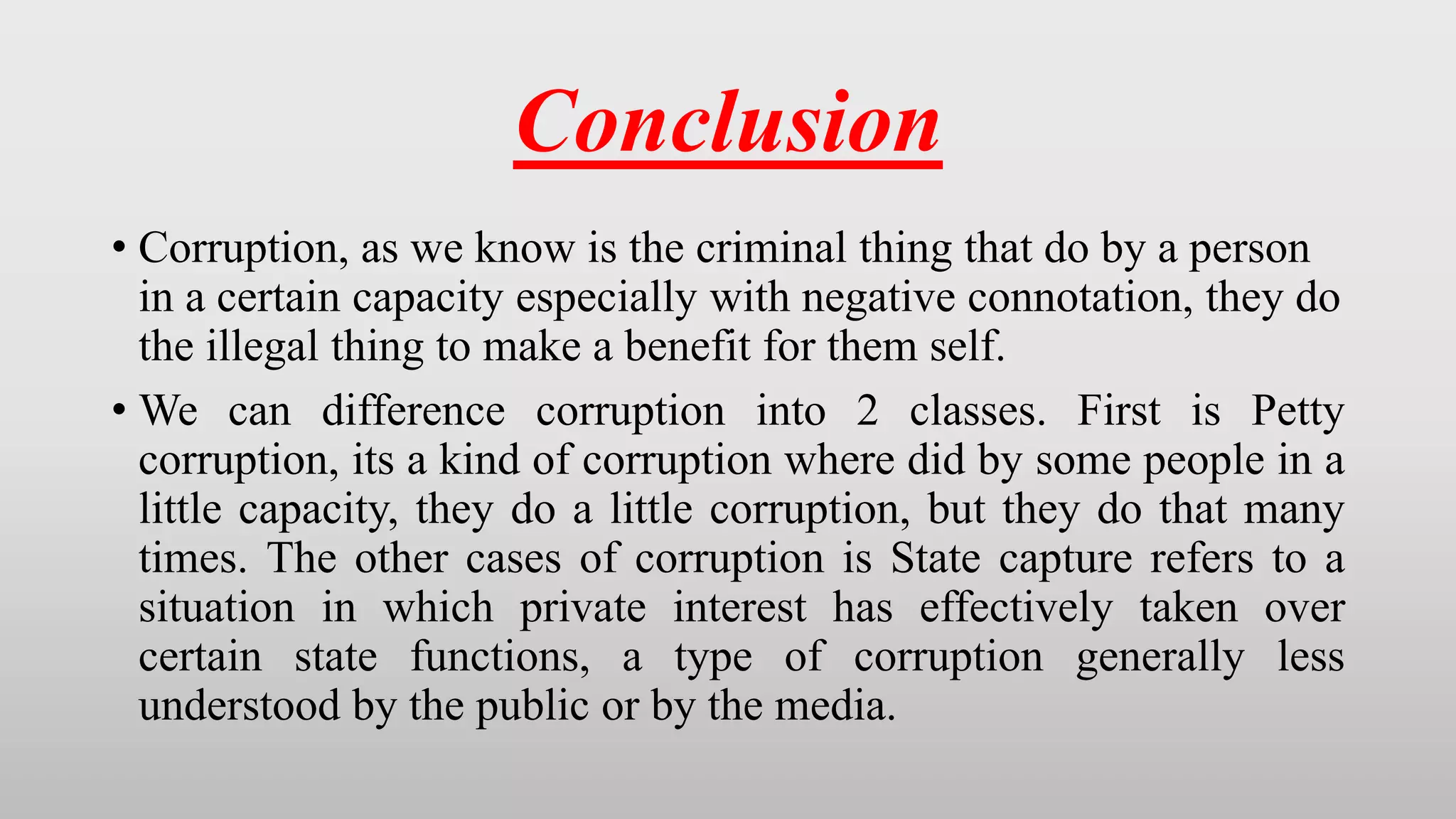 Corruption PPT | PPTX