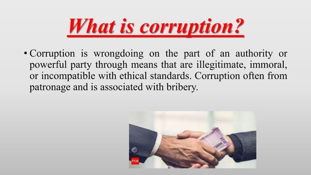 Corruption PPT | PPTX | Debated Sensitive Social Issues | Sensitive Topics