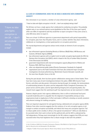 Corruption in the UK: overview and policy recommendation | PDF