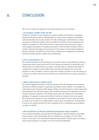 Corruption in the UK: overview and policy recommendation | PDF