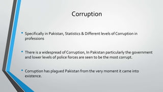 Corruption in terms of Pakistan | PPT