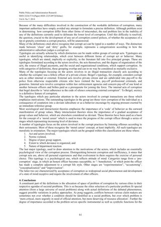 Corruption its definitions and typologies | PDF