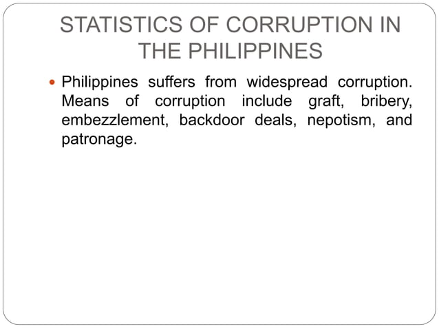 Philippine Corruption | PPTX | Debated Sensitive Social Issues ...