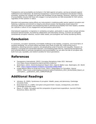 500 Words Essay On How Corruption Works in Society | PDF