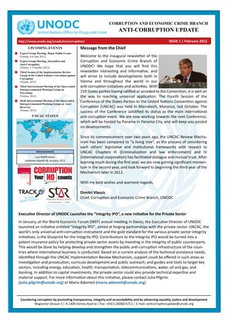 Corruption and Economic Crime - News letter issue 1 fed 2012 | PDF