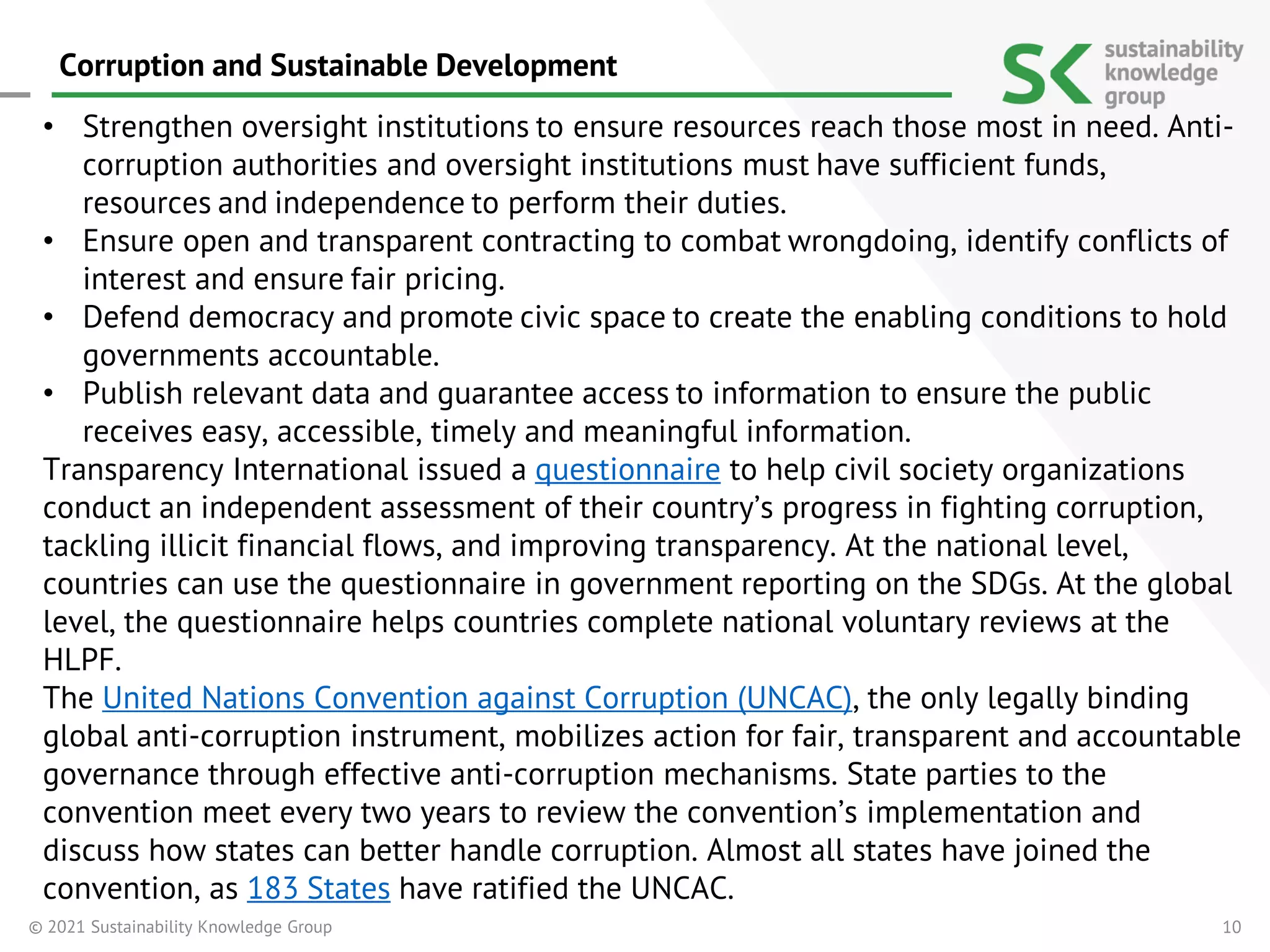 Corruption and Sustainable Development | PDF