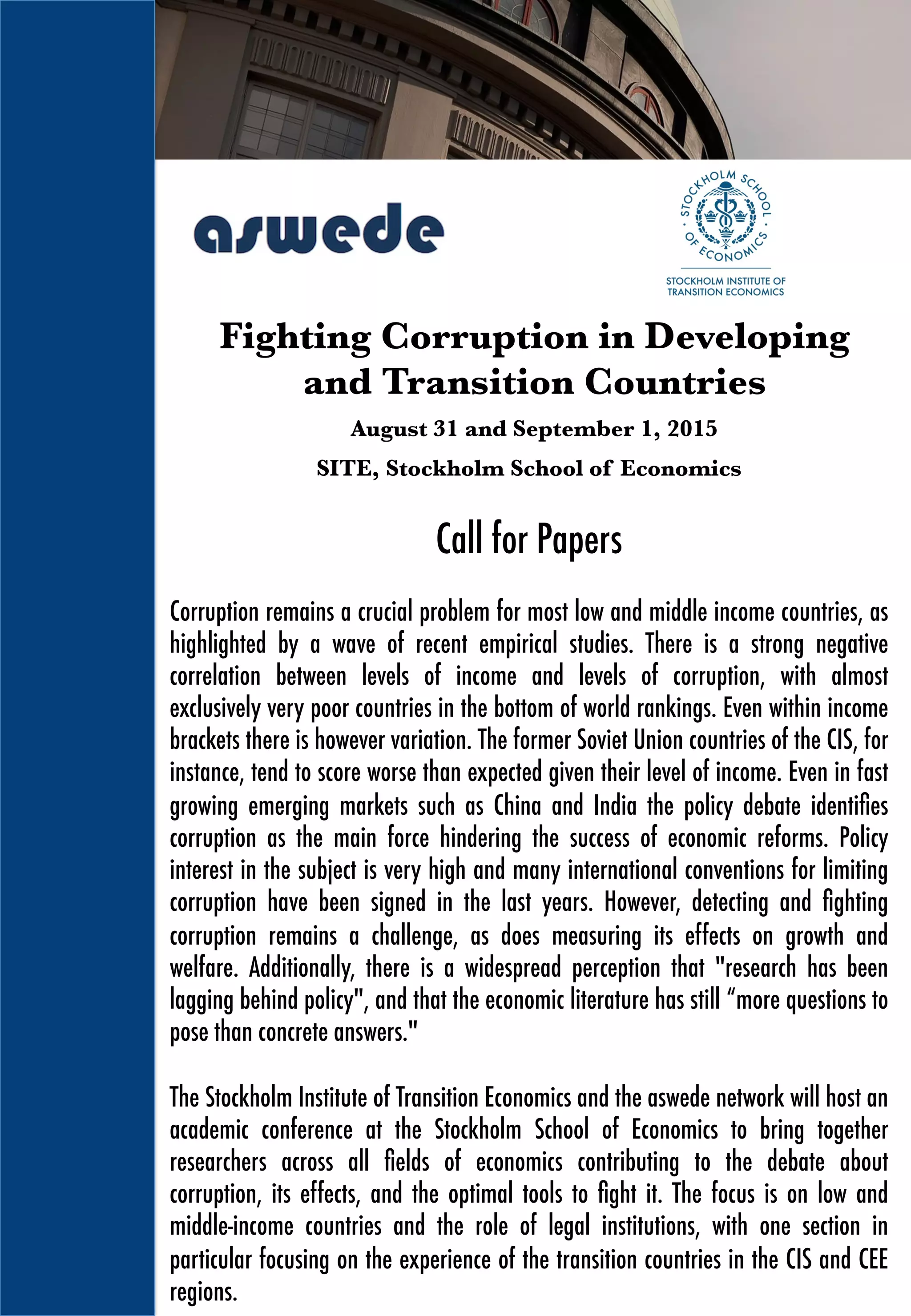 Conference "Fighting Corruption in Developing and Transition Countries ...
