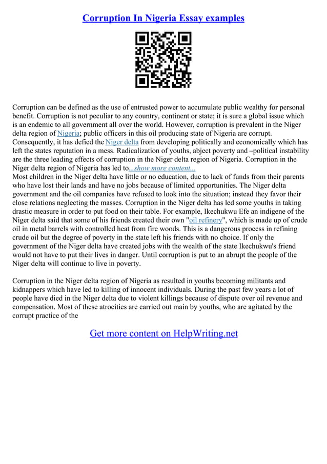 Corruption Essay | PDF