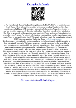 Corruption Essay | PDF