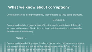 Corruption how to define it, how to measure it, how to fight it | PPTX