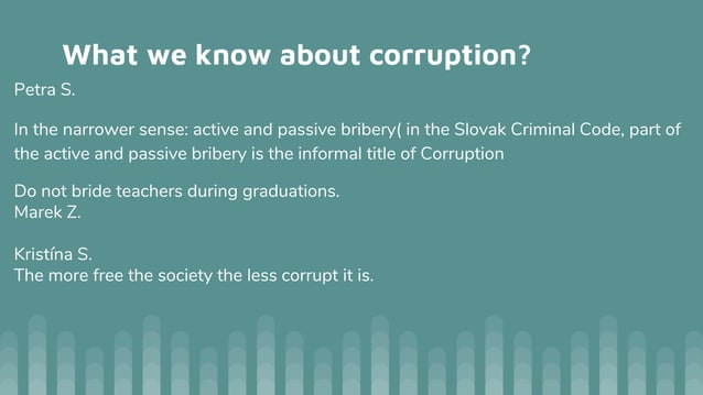 Corruption how to define it, how to measure it, how to fight it | PPT