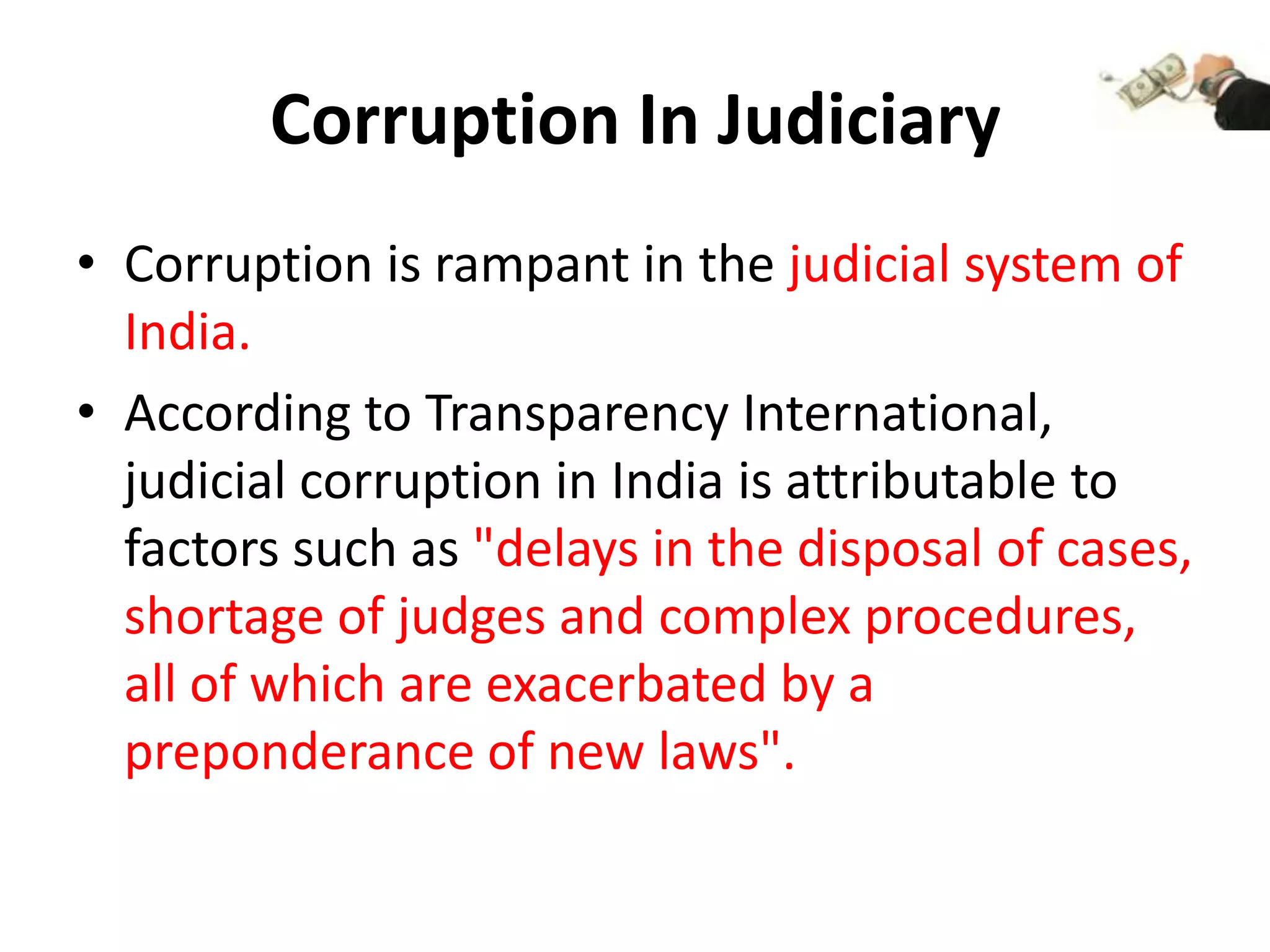 Corruption in economy with examples | PPTX