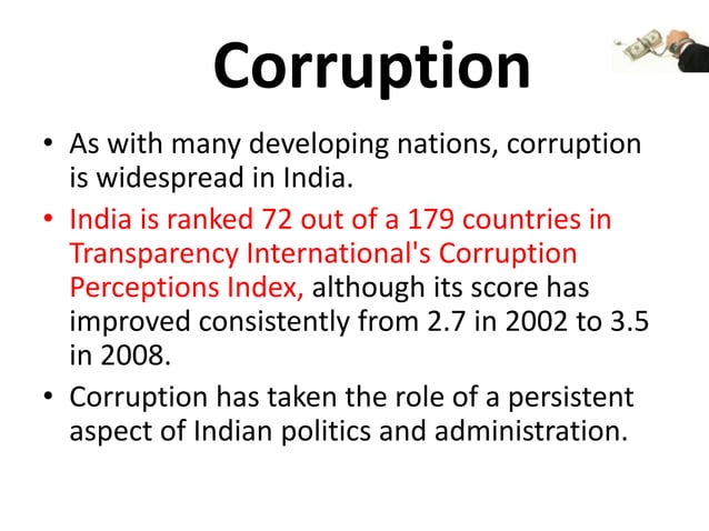 Corruption in economy with examples | PPT | Free Download