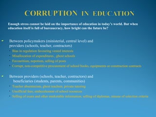 Corruption In Education | PPT