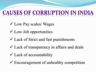Causes Of Corruption In India