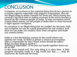 CORRUPTION IN INDIA.pptx hello hello hello hello | PPT