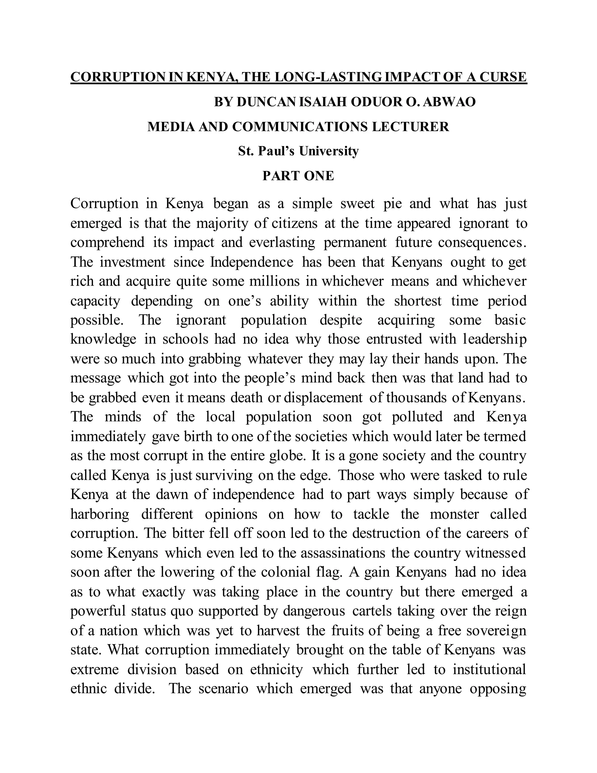 CORRUPTION IN KENYA-the impoact of a curse -FULLY EDITED VERSION.docx