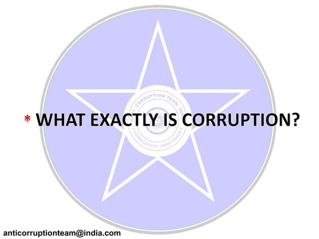 ANTI-CORRUPTION TEAM INDIA | PPT