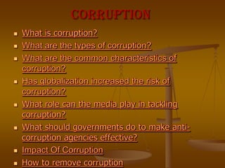 Corruption ppt | PPTX