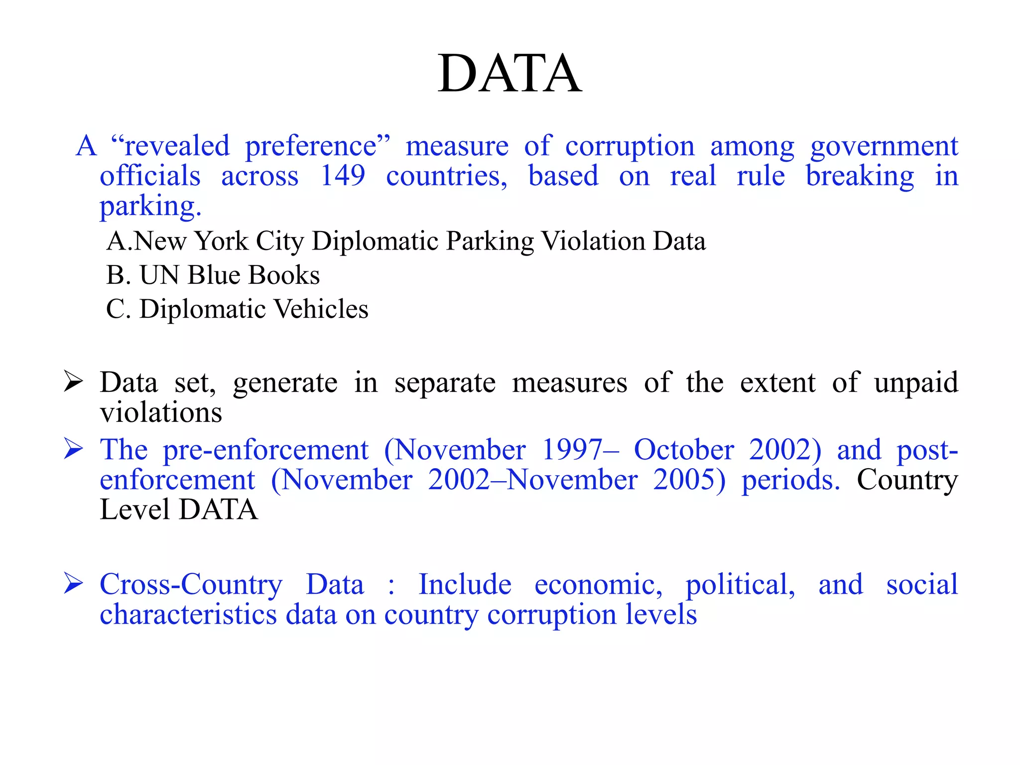 Corruption, Norms, and Legal Enforcement: Evidence from Diplomatic ...