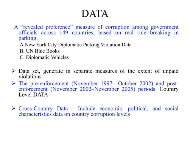 Corruption, Norms, and Legal Enforcement: Evidence from Diplomatic ...