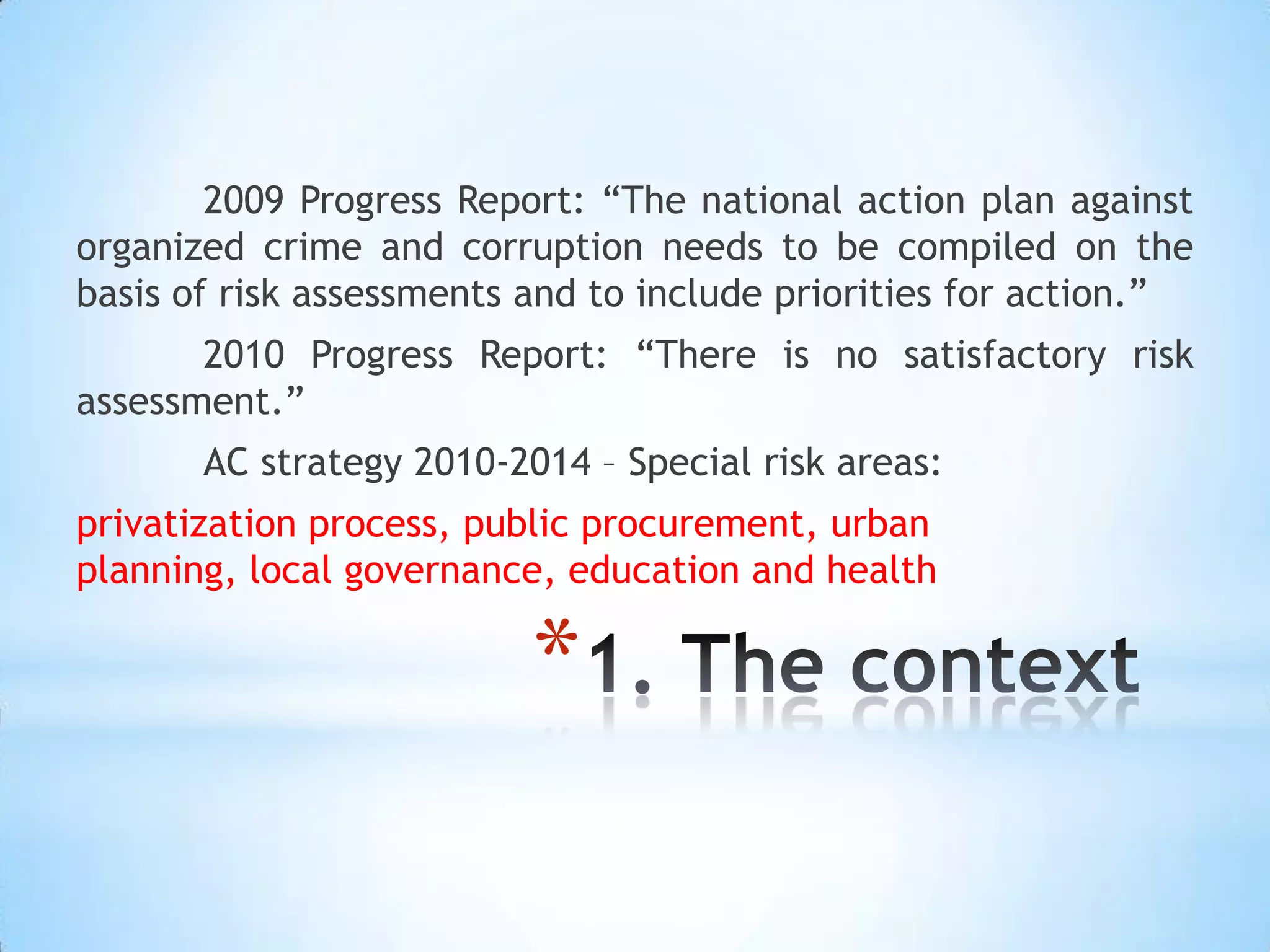 Corruption Risk Assessment- Challenges and Lessons Learnt | PPTX