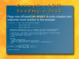Asynchronous Threads in Lasso 8.5 | PPT