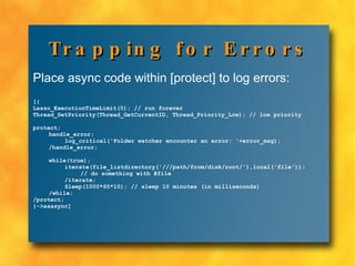 Asynchronous Threads in Lasso 8.5 | PPT