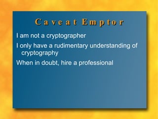 Introduction To Encryption in Lasso 8.5 | ODP | Computing | Technology & Computing