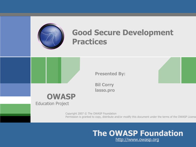 Owasp Secure Coding Ppt