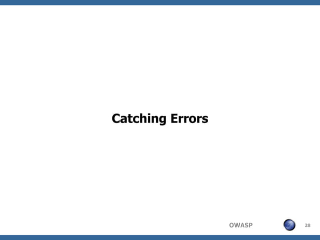 OWASP Secure Coding | ODP