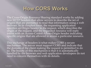 Cors (cross origin request sharing) in mule | PPTX