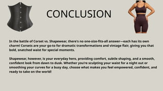 Corset Vs Shapewear The Ultimate Showdown for a Perfect Silhoutte | PPTX