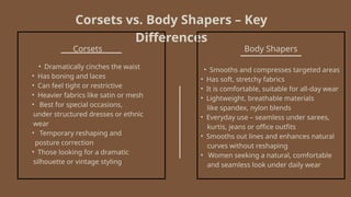 Corset Vs Shapewear The Ultimate Showdown for a Perfect Silhoutte | PPTX