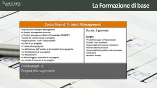 Corsi di formazione project management | PPTX