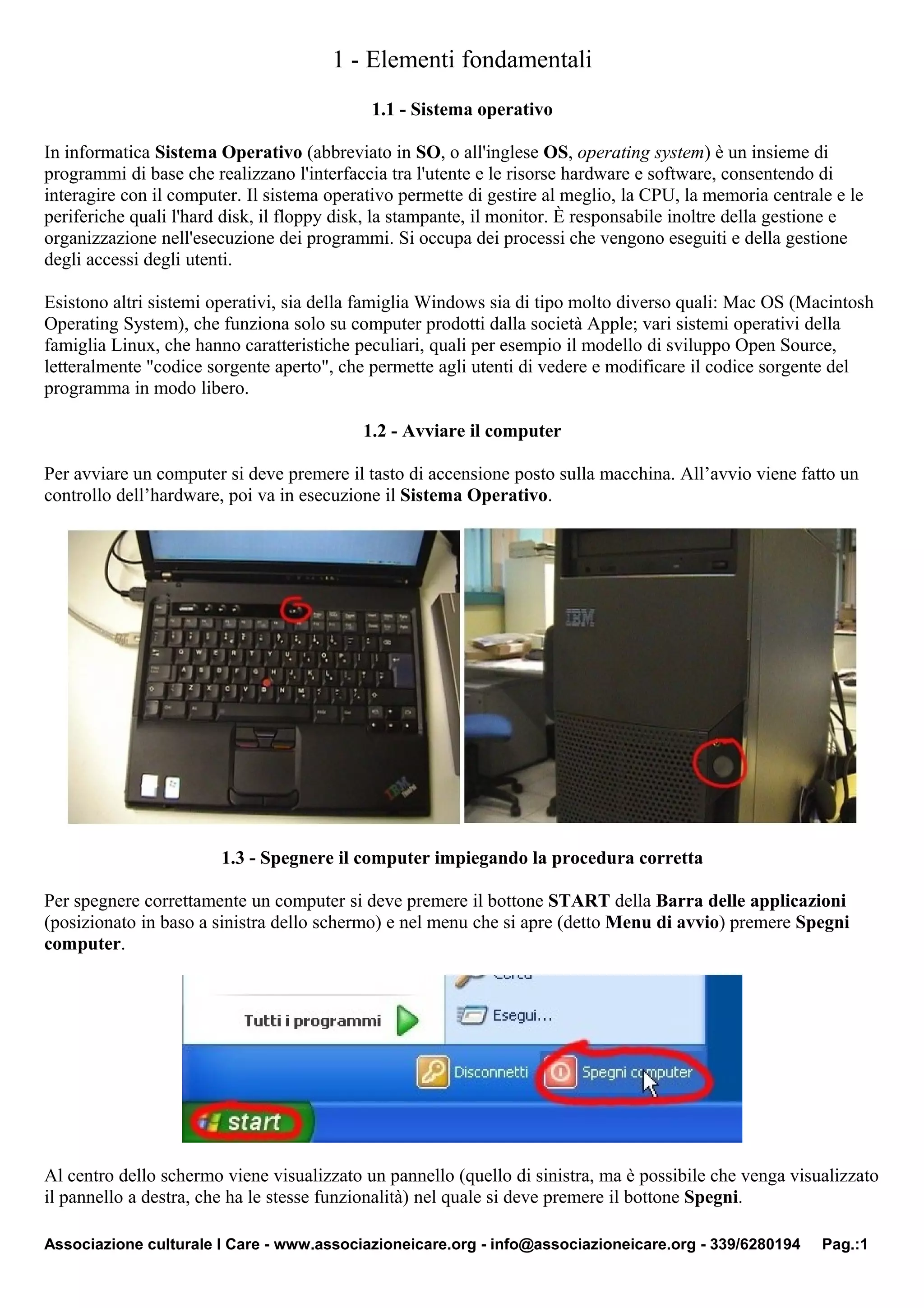 Corso Informatica Base: 1 Modulo Lezione1 | PPT