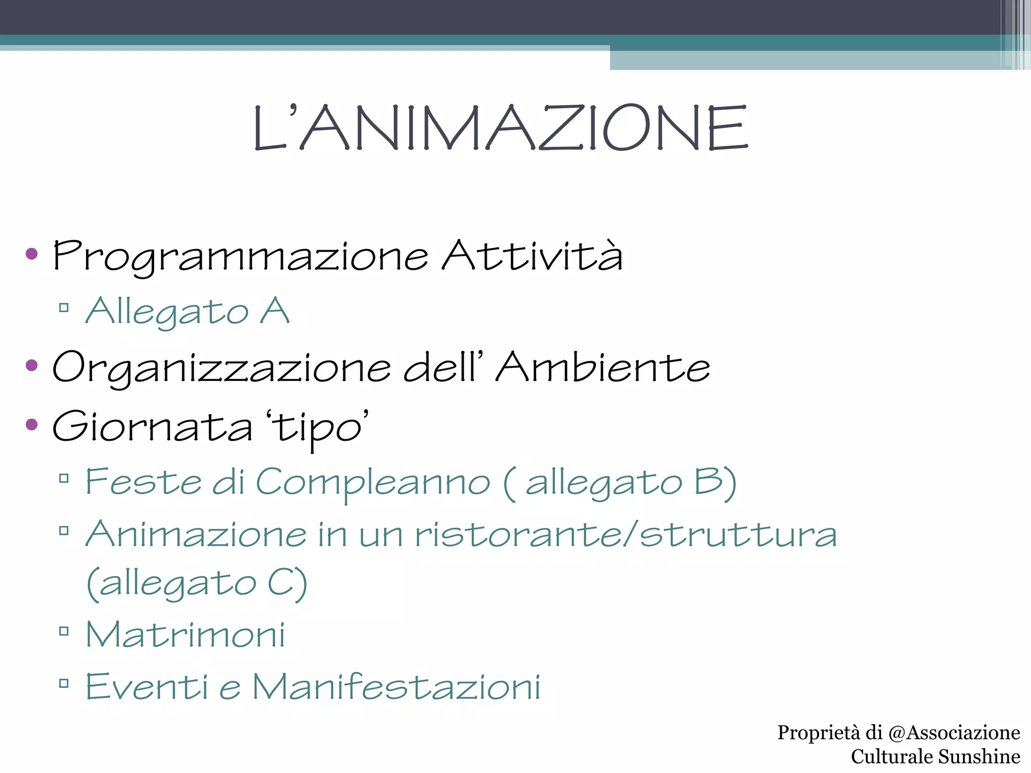 Pedagogia del Gioco e dell'Animazione | PPT