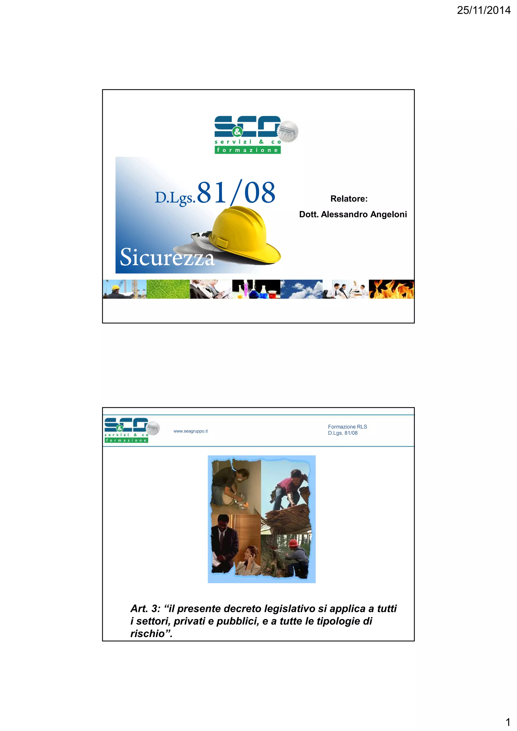 Corso agg rls 24 11-2014 | PDF