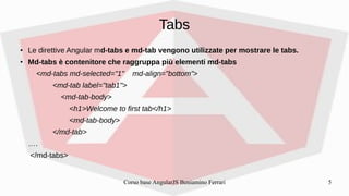 Corso angular js material | PPT
