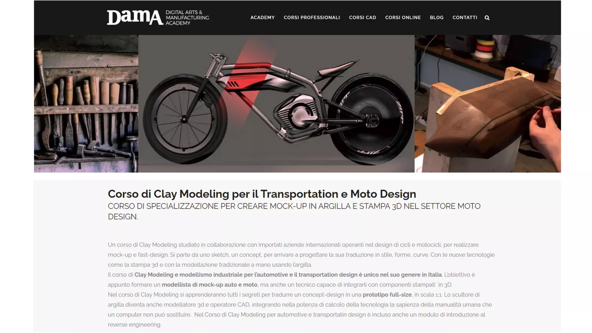 Corso di clay modeling per il transportation e moto design | PPT