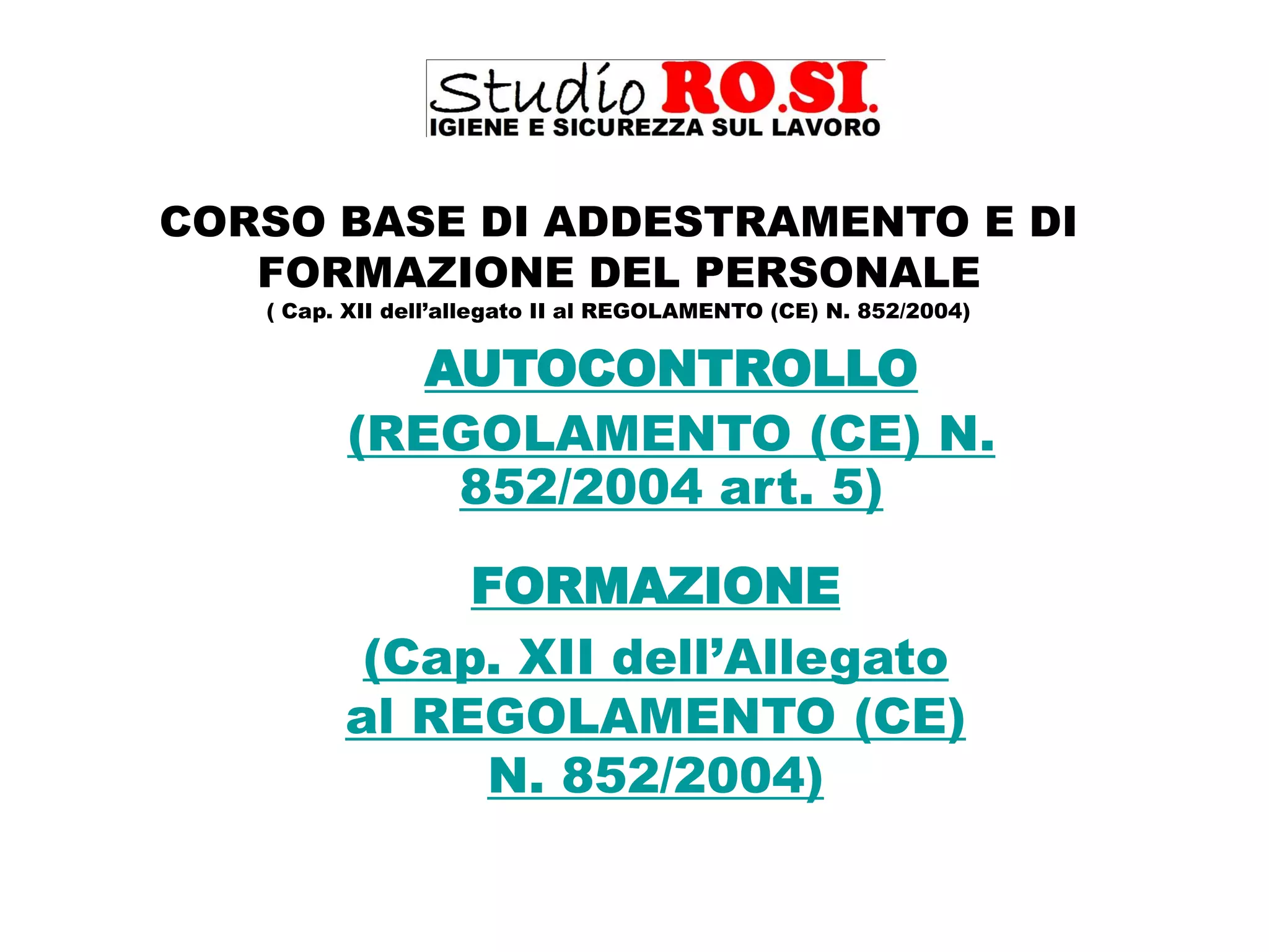 Corso haccp studio rosi | PPT