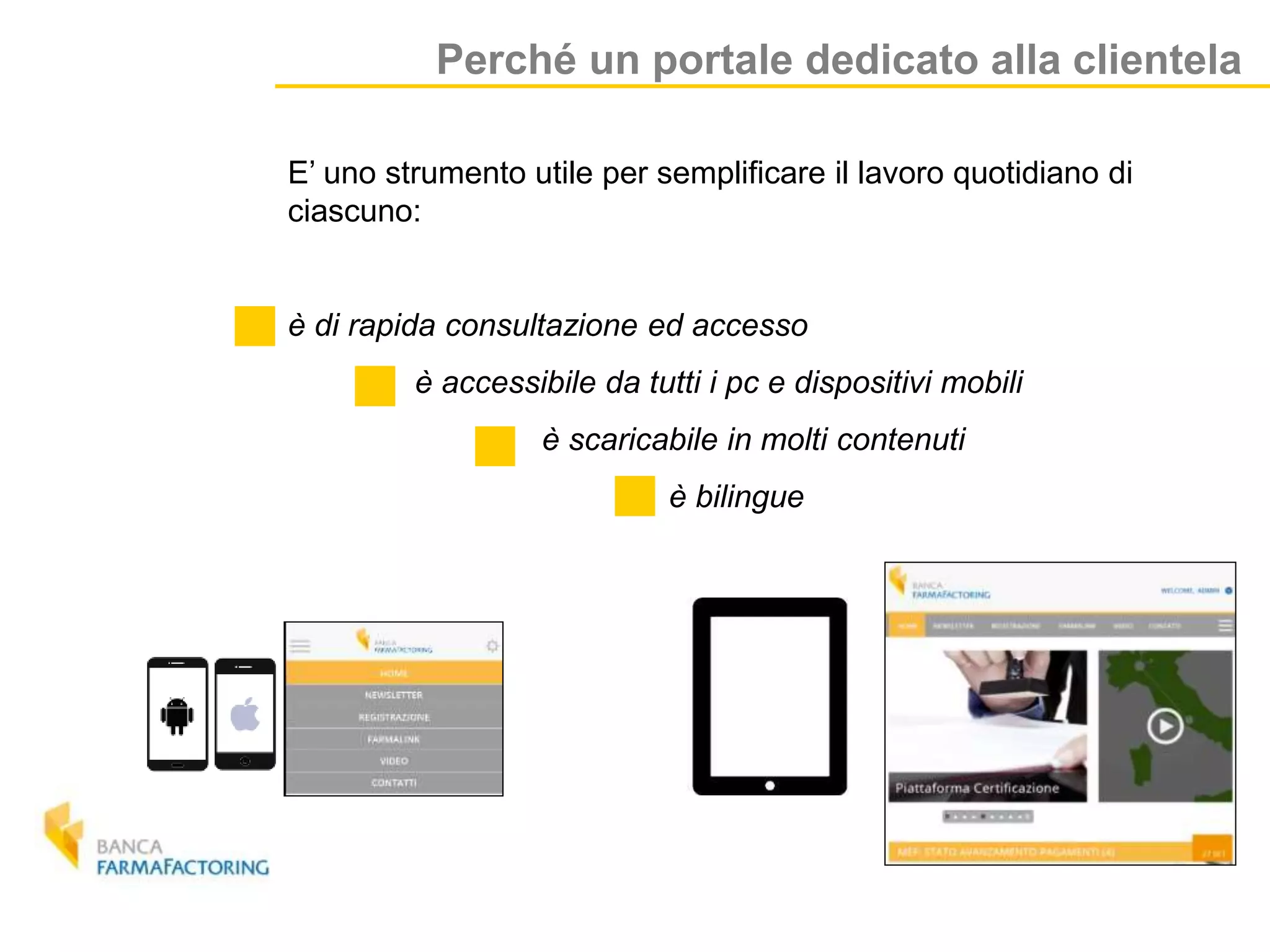 Portale clienti BFF | PPTX