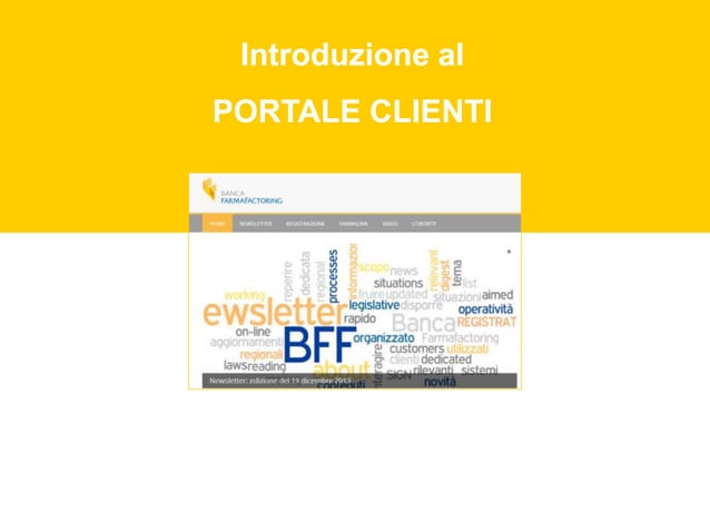 Portale clienti BFF | PPTX