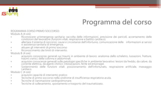 Corso primo soccorso | PDF