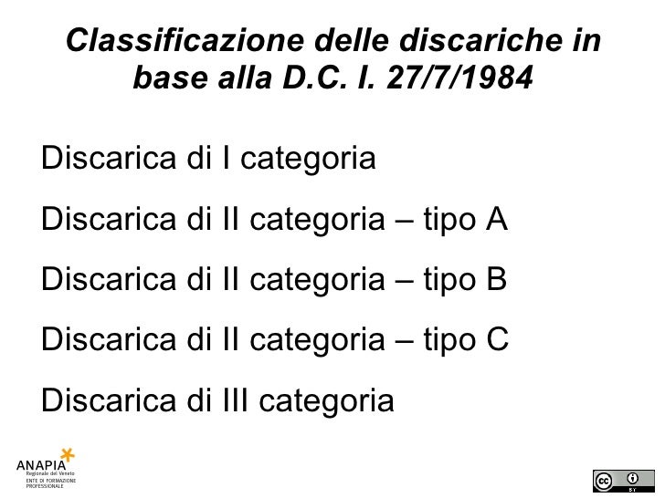 Corso Resp 06 Lezione Discarica Corso Resp 06 Lezione Discarica