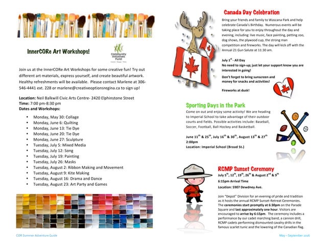 COR Summer Adventure Guide 2016 | PPT