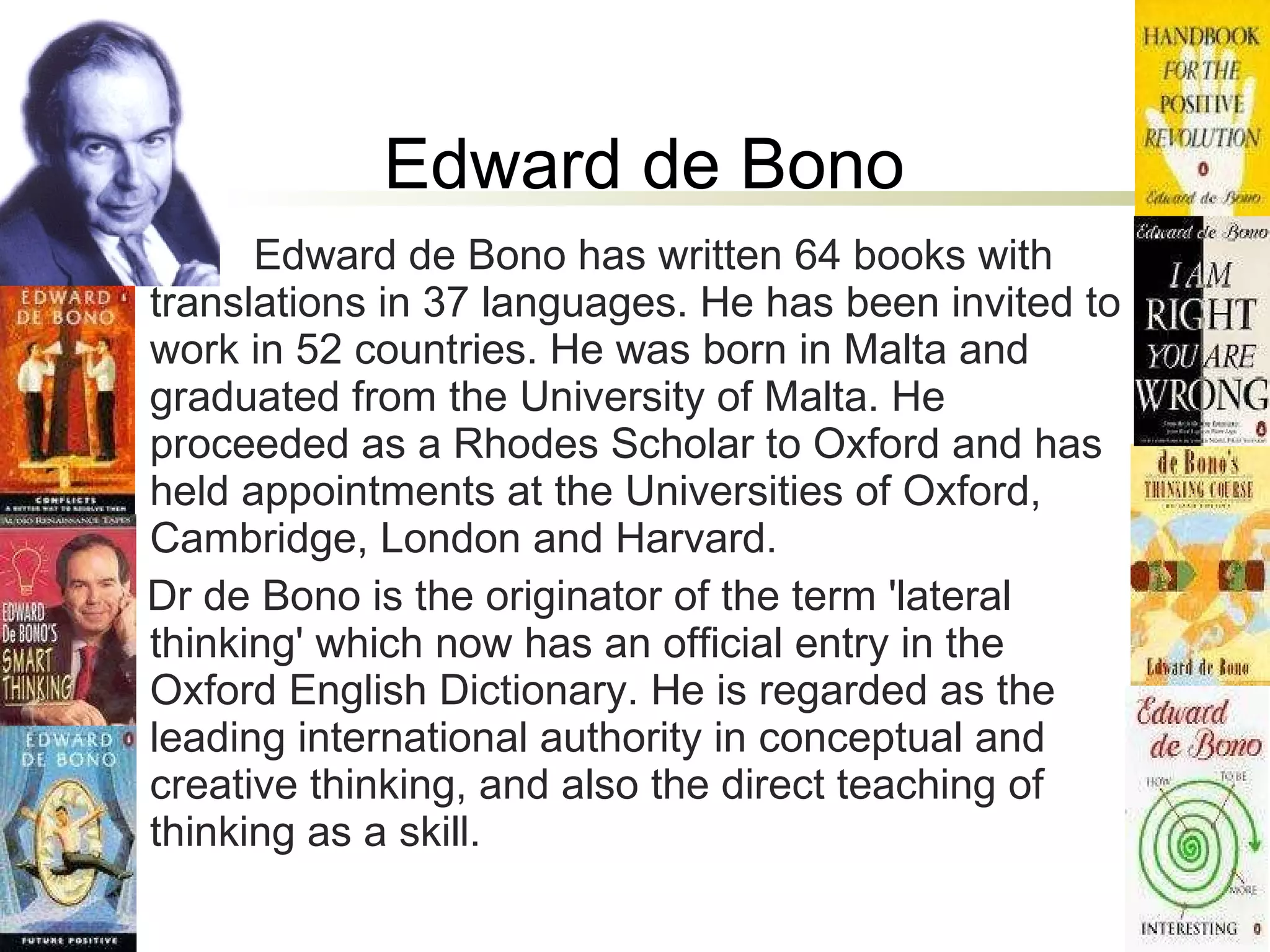 The CoRT thinking programme | PPT