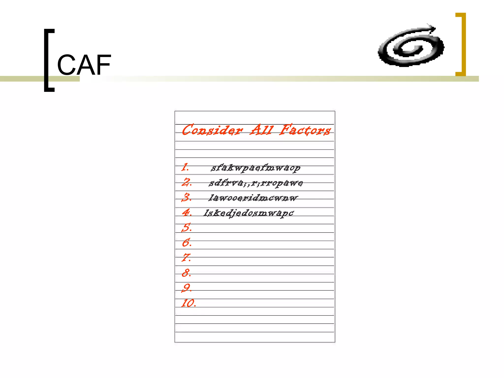 The CoRT thinking programme | PPT